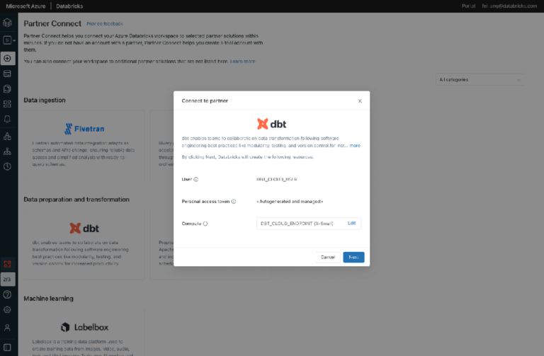 Launching dbt Cloud in Databricks Partner Connect - The Databricks Blog